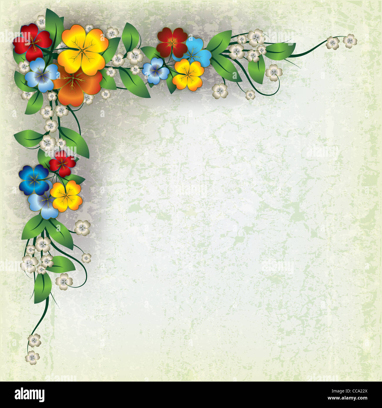 abstract grunge grey background with spring flowers Stock Photo - Alamy