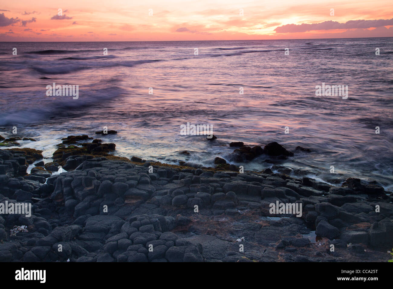 Sunset at Lawai Beach, Po'ipu, Kauai, Hawaii Stock Photo - Alamy