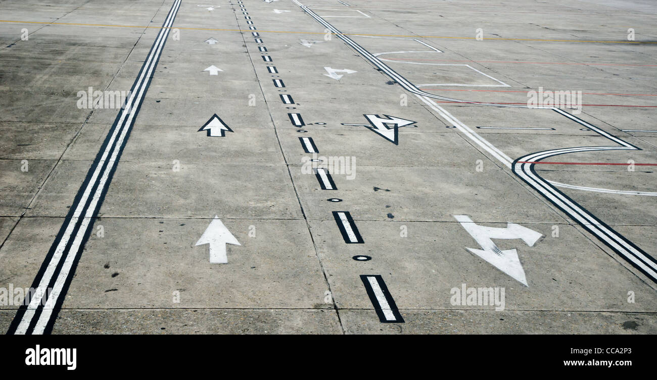 Kathmandu airport runway with signs Stock Photo - Alamy