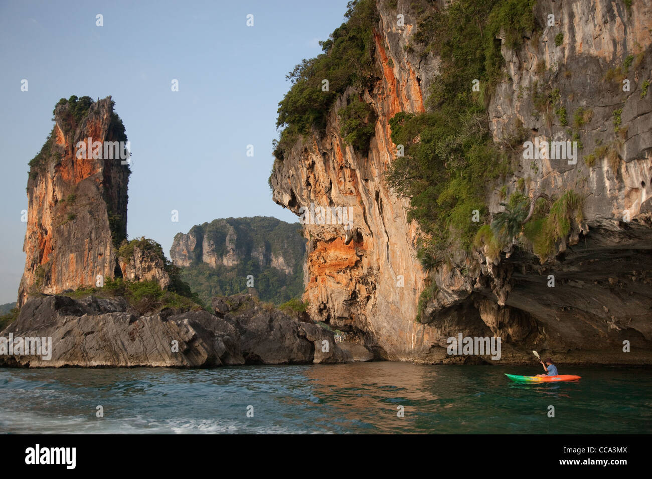Limestone Rock Formations at Ao Phra Nang Andaman sea Thailand Stock ...