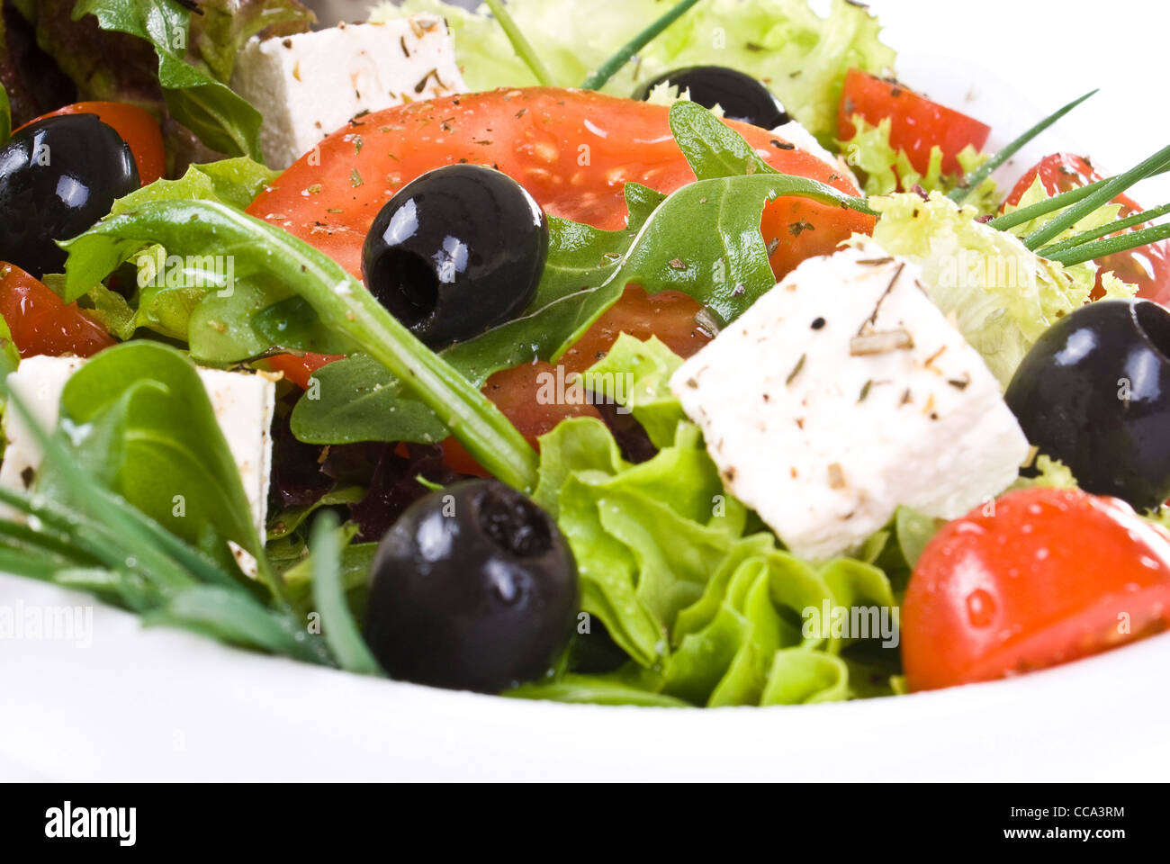 Closeup of freshly made vegetable salad Stock Photo - Alamy
