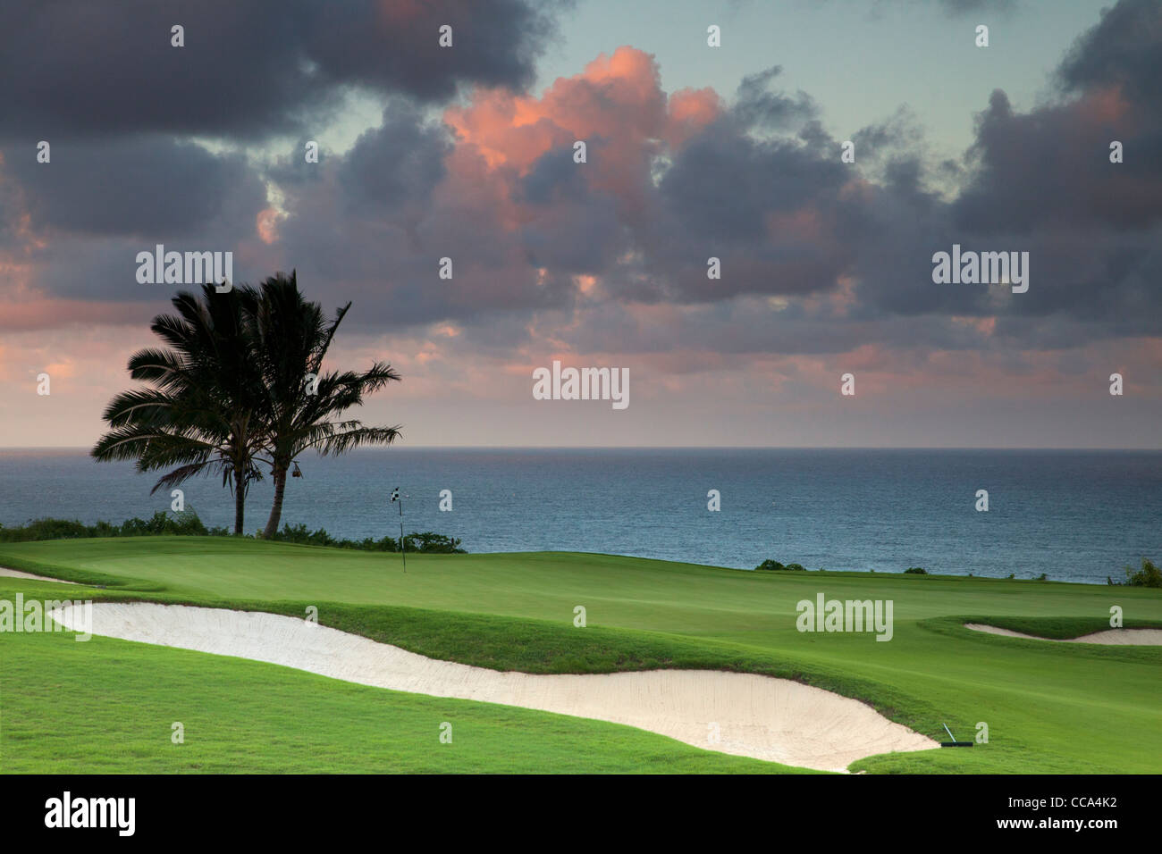 The 14th hole at the Makai Golf Course, Princeville, Kauai, Hawaii ...