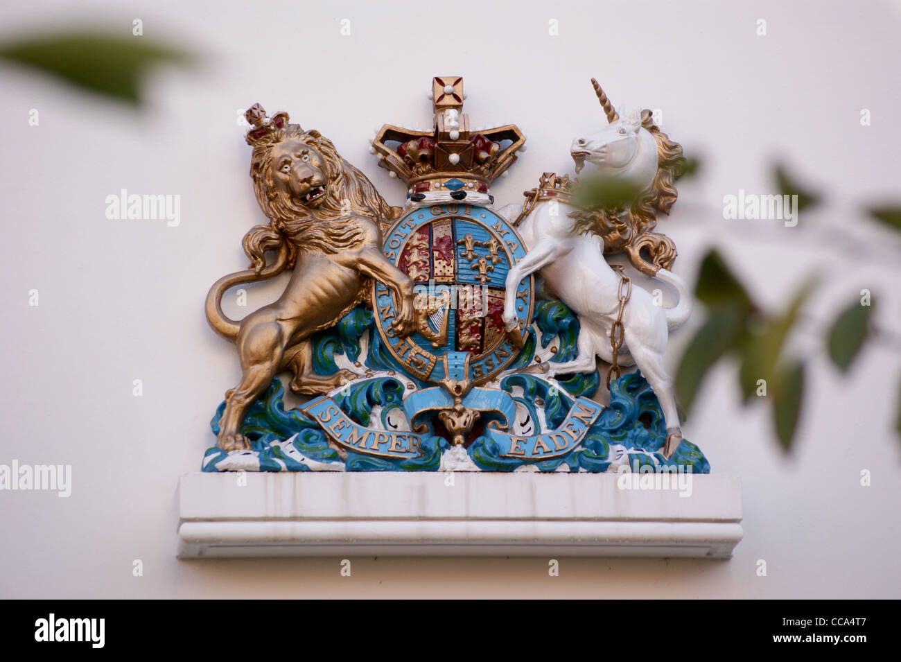 Royal coat of arms of Queen Anne, Grey Coat Hospital, Grey Coat Place ...