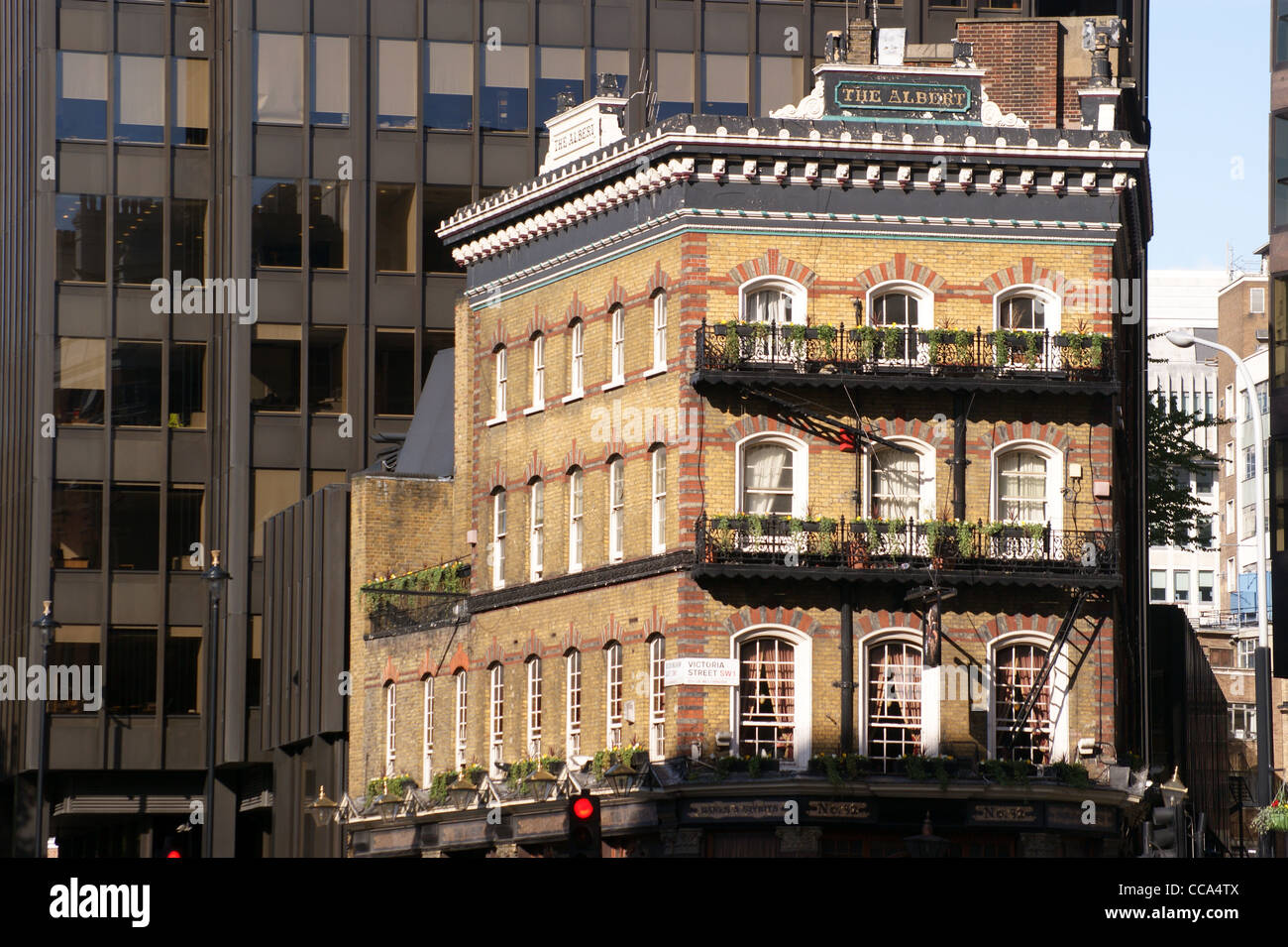 'The Albert', Victorian pub, Victoria Street, London, with a modern ...