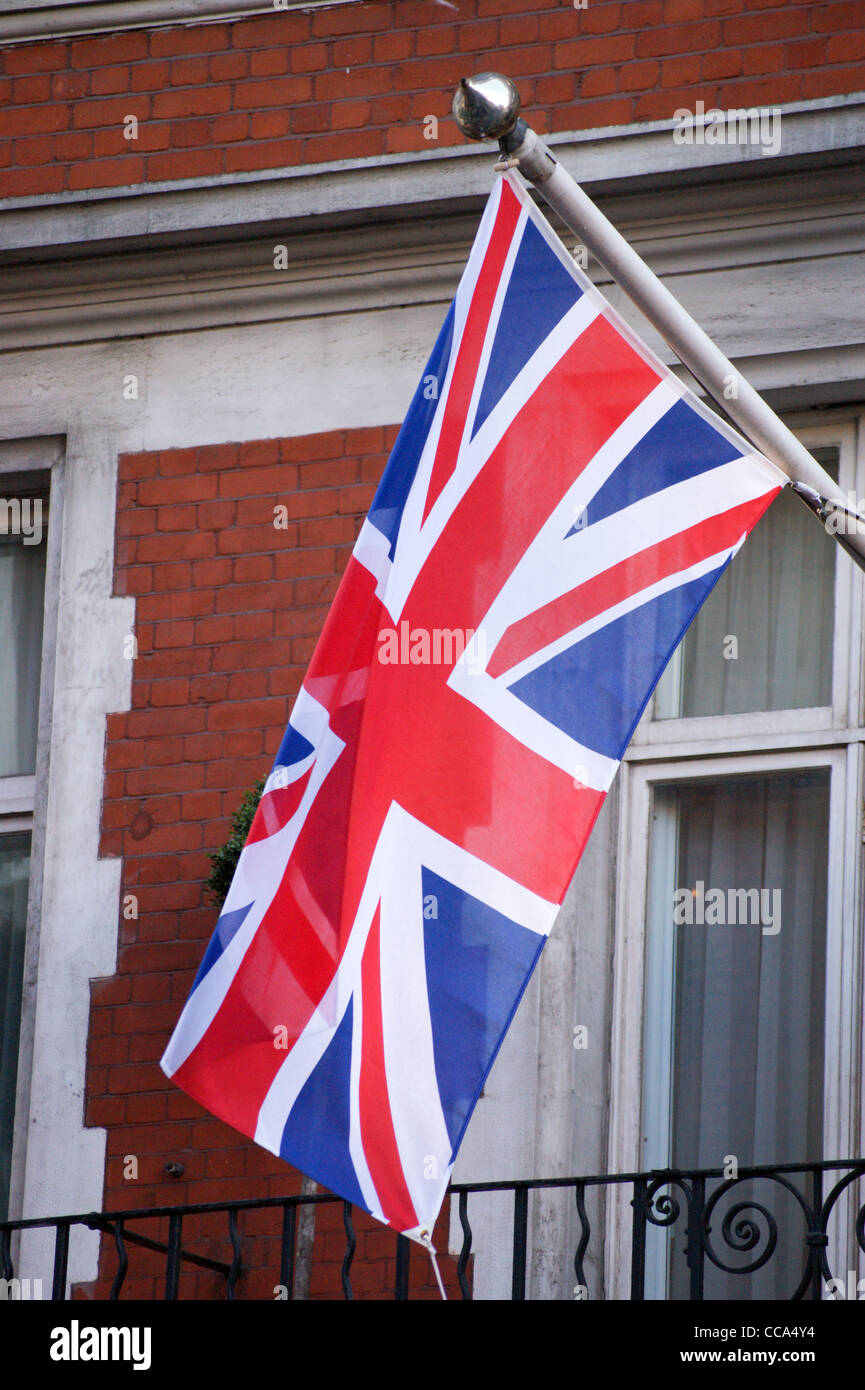 Union Flag, Union Jack, national flag of United Kingdom flying on ...