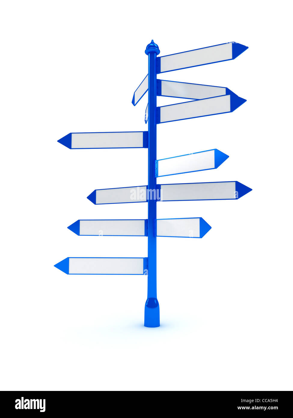 Directions signs over white background. computer generated image Stock ...