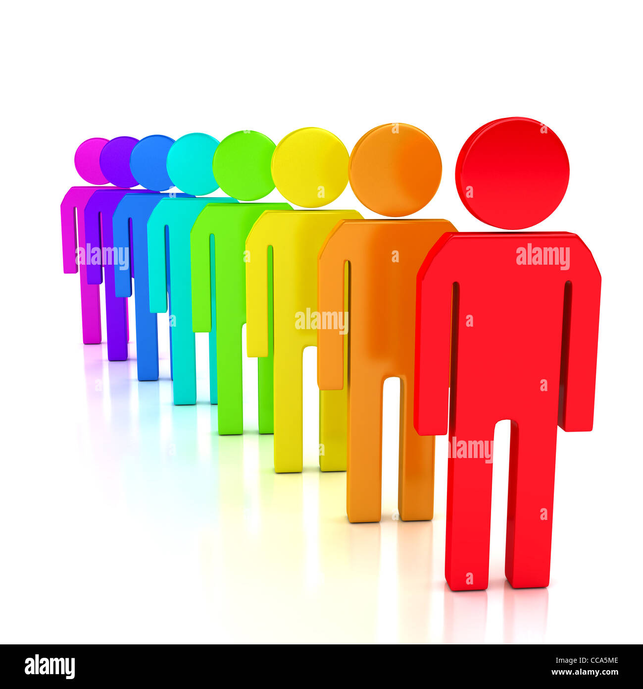 Team concept over white background. Computer generated image Stock ...