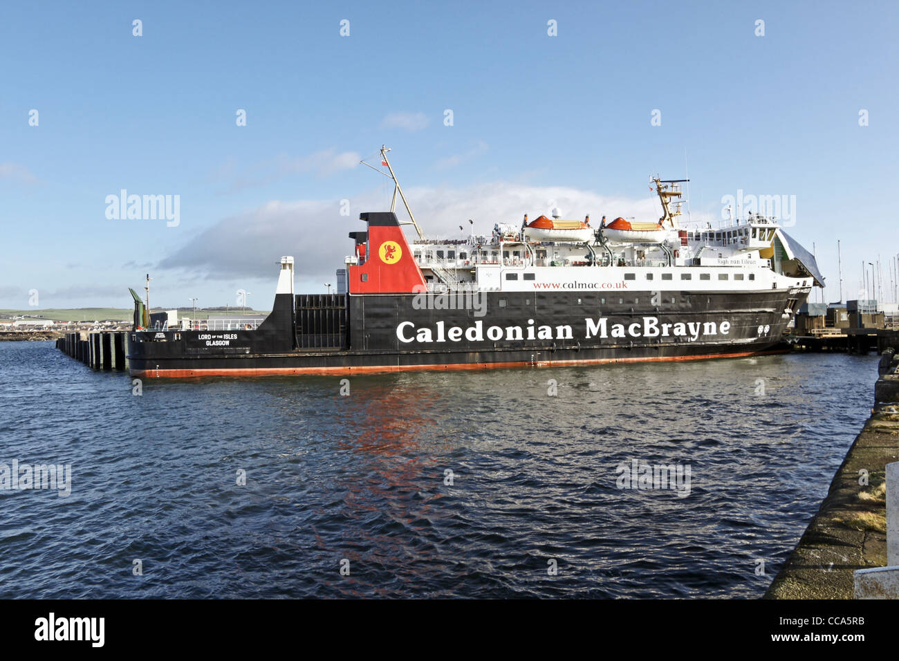 Caledonian MacBrayne car & passenger ferry Lord of the Isles is berthed ...