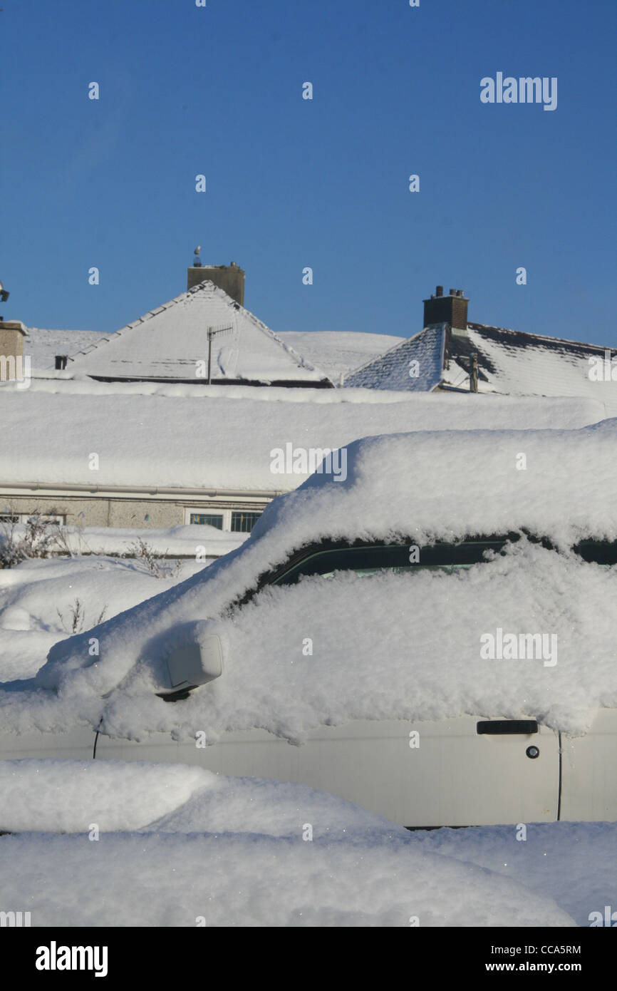heavy snow in north wales, great britain uk Stock Photo - Alamy