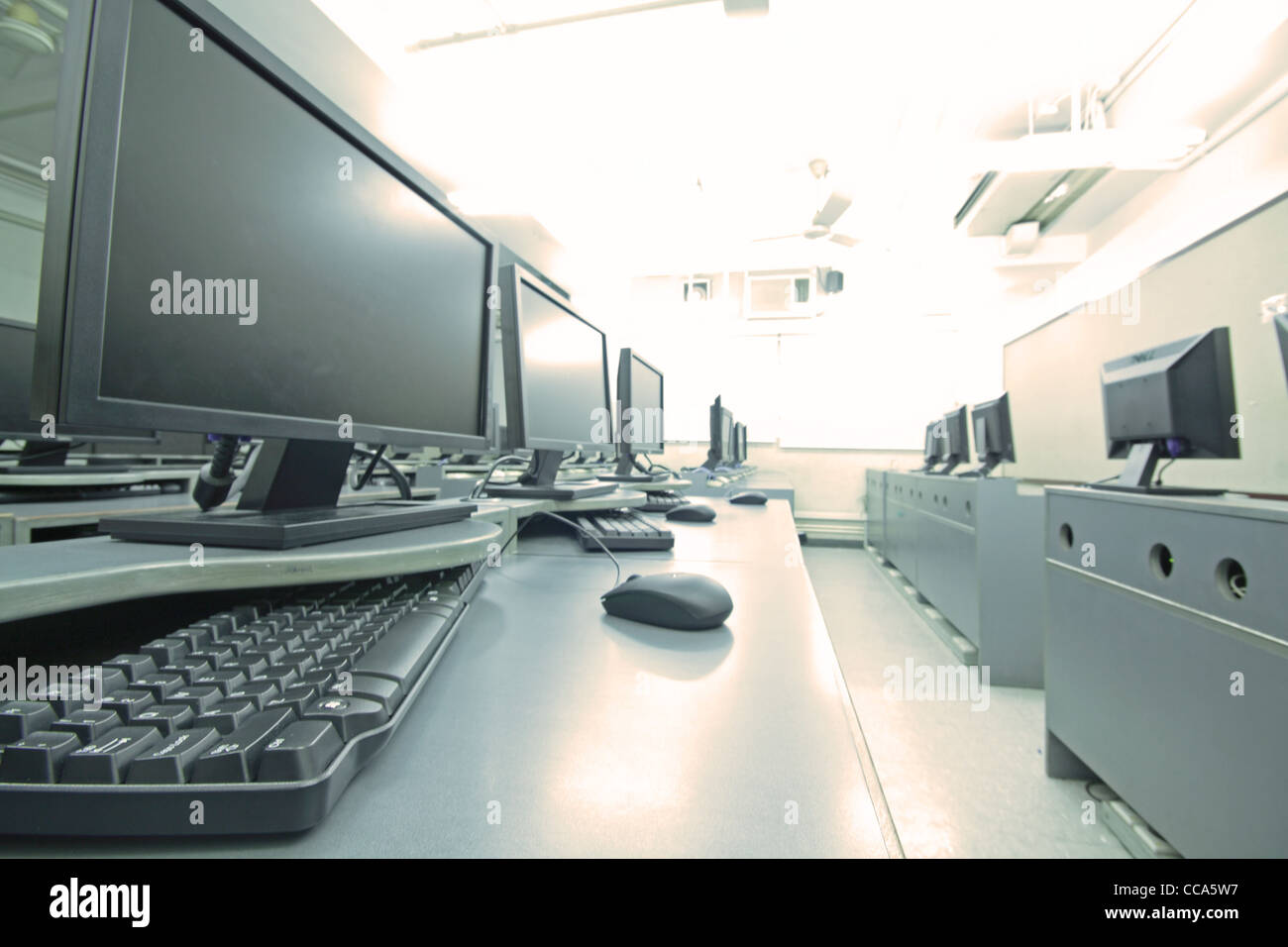 workplace room with computers Stock Photo - Alamy