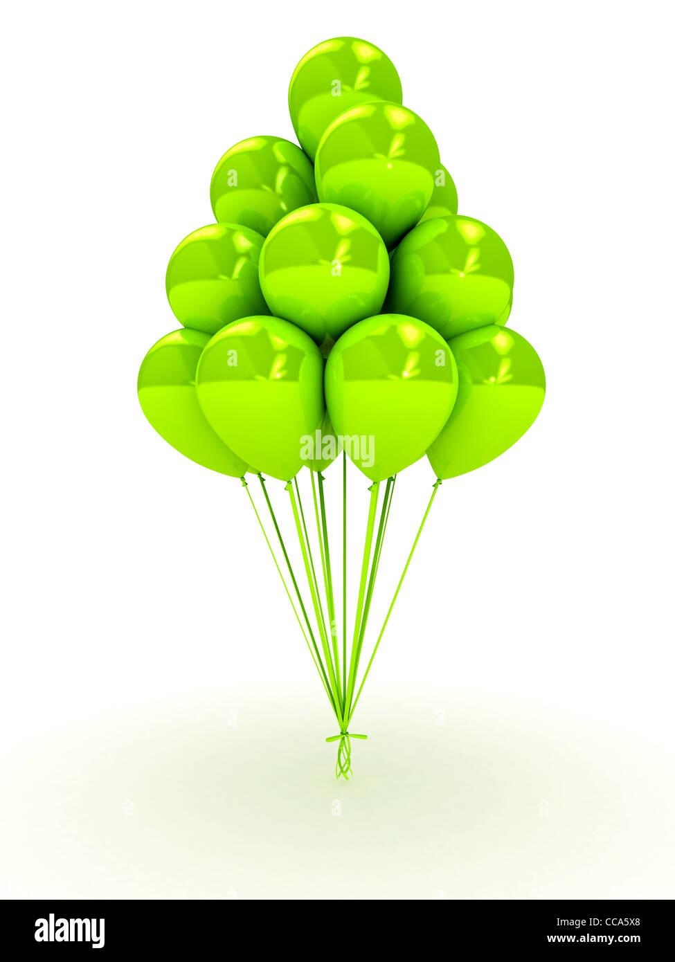 Bright balloons over white. 3d computer generated image Stock Photo - Alamy