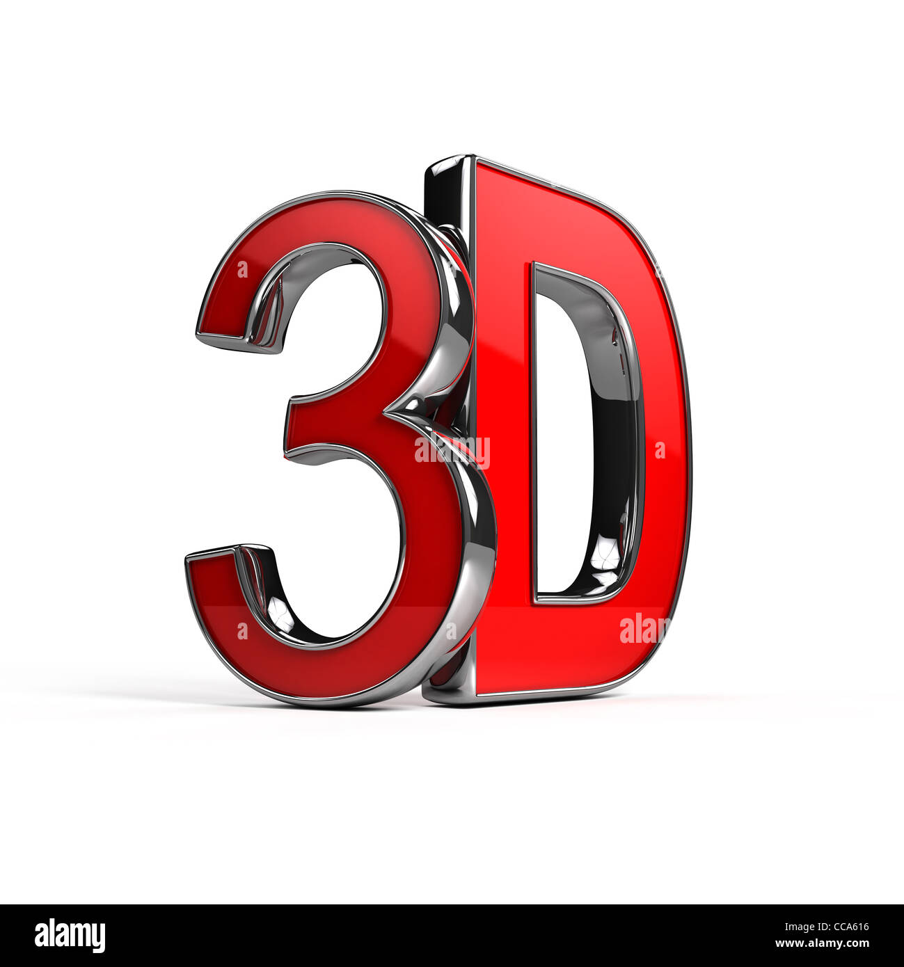 Word 3D over white background Stock Photo - Alamy