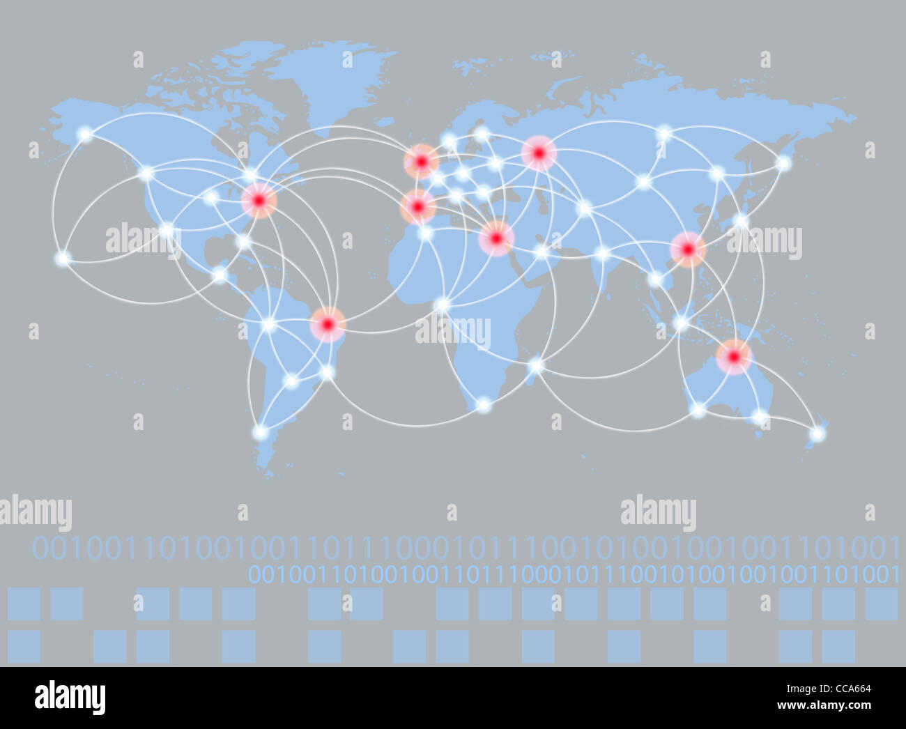 Global networking symbol of international comunication featuring a ...