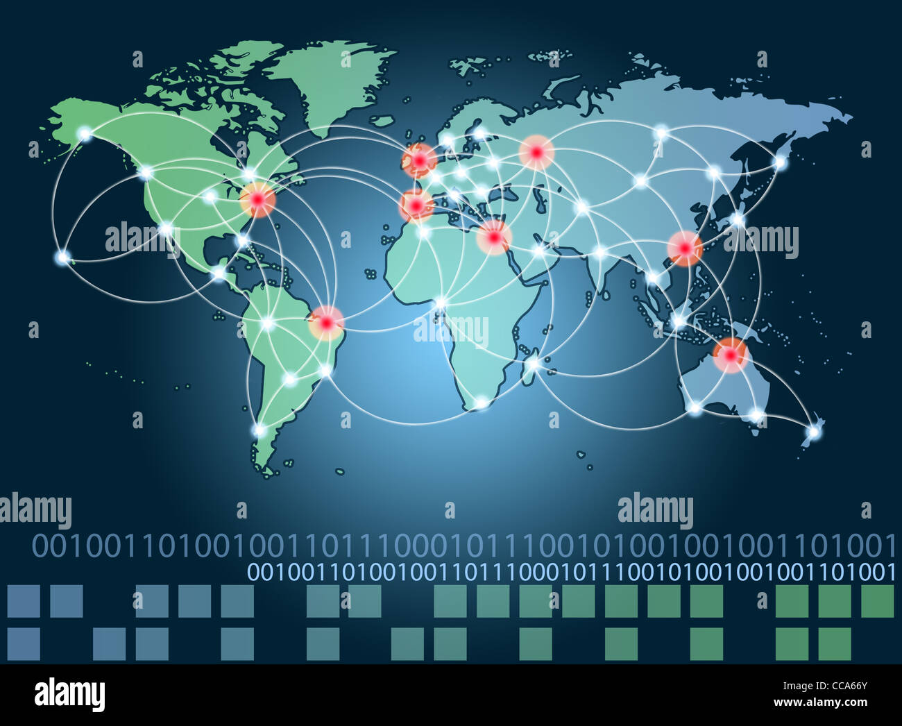 Internet Connection World Map