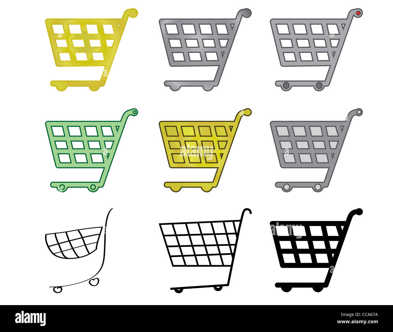 set of shopping cart icons Stock Photo - Alamy