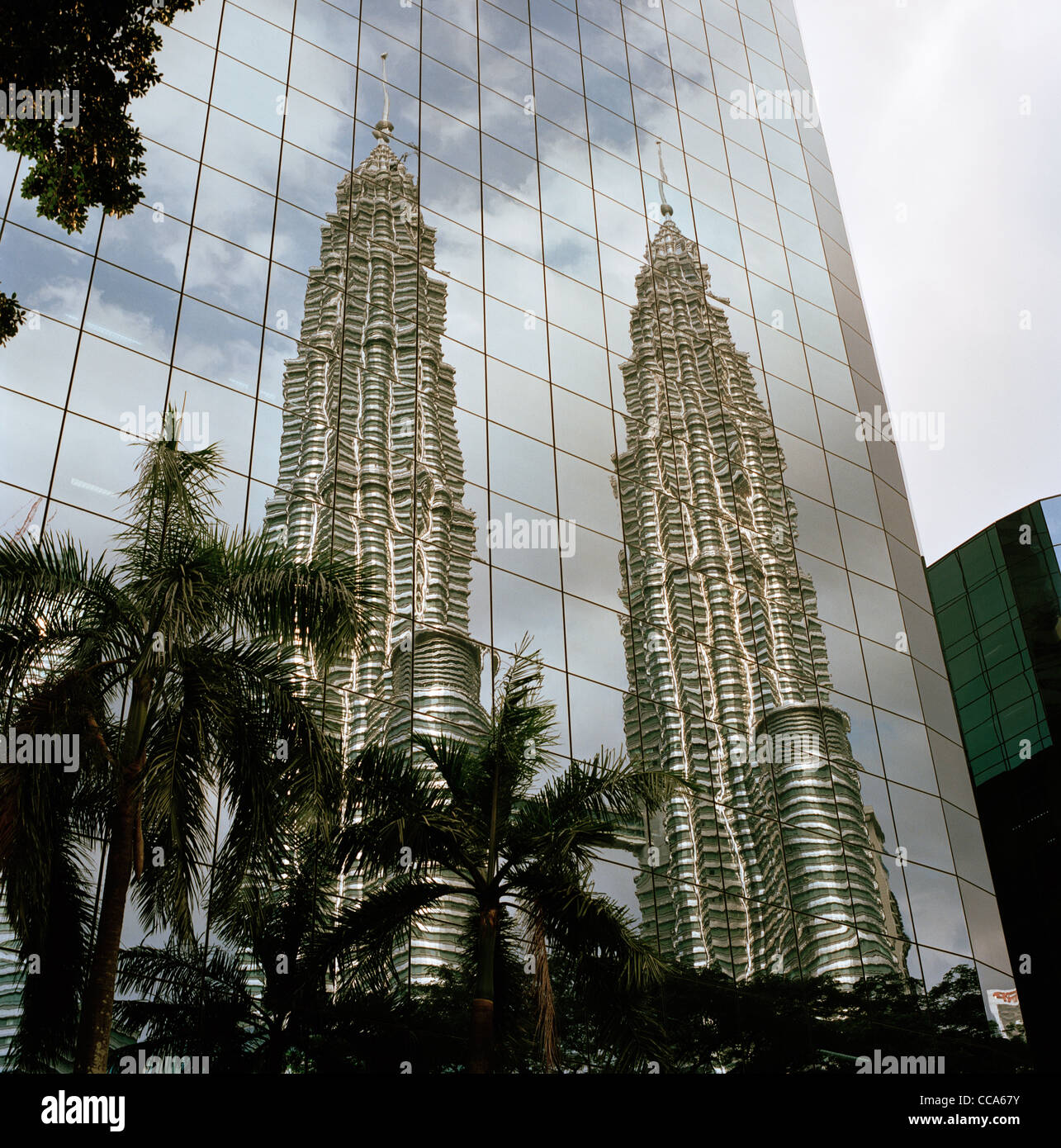 Modern Architecture. Reflection of the Petronas Twin Towers in Kuala ...