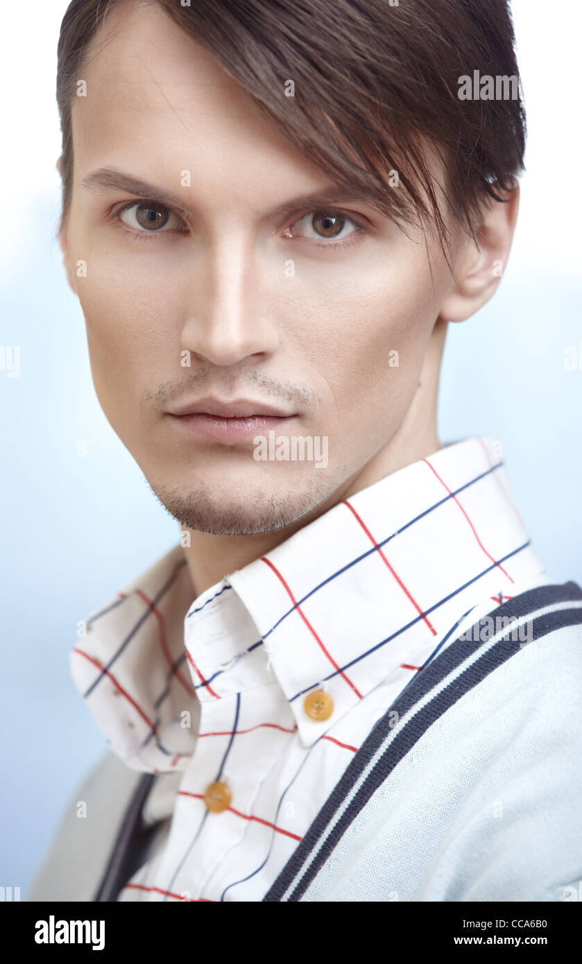 Attractive young man in modern clothes at his office Stock Photo - Alamy