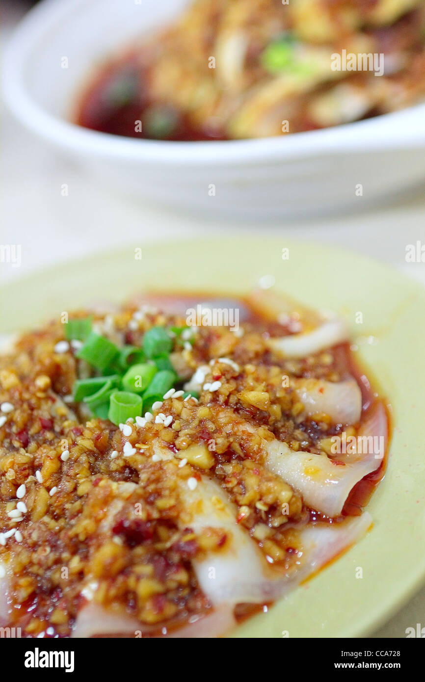 Sliced boiled pork garlic sauce hi-res stock photography and images - Alamy