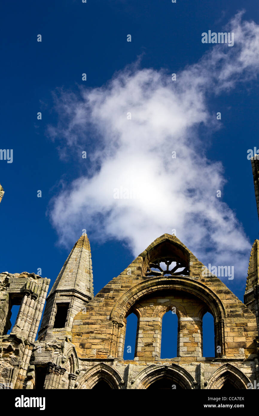 The romantic ruins and panoramic views of Whitby abbey in North ...