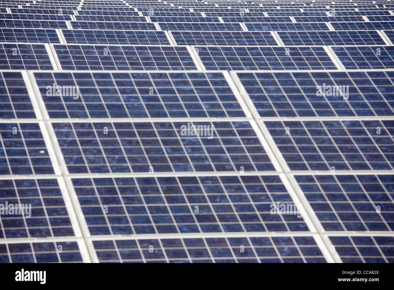 Line of solar power plant panels Stock Photo - Alamy