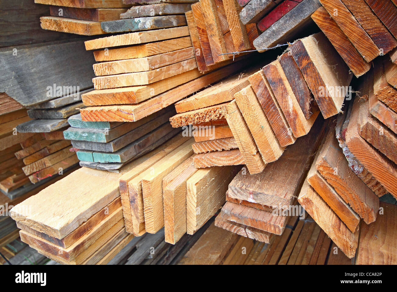 Stack of lumber Stock Photo - Alamy