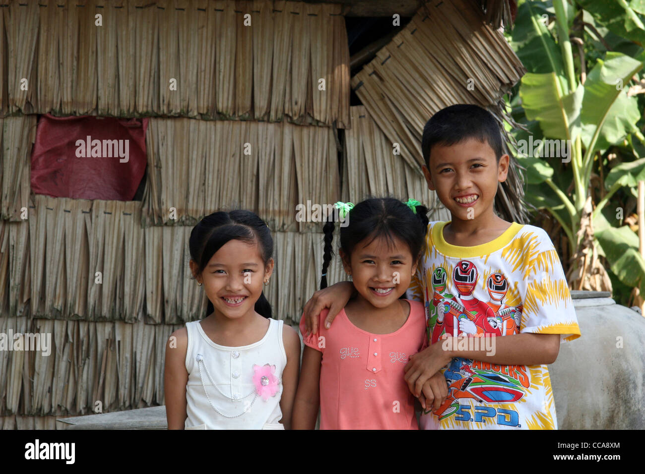 Happy Children in the Mekong Delta Vietnam Stock Photo - Alamy