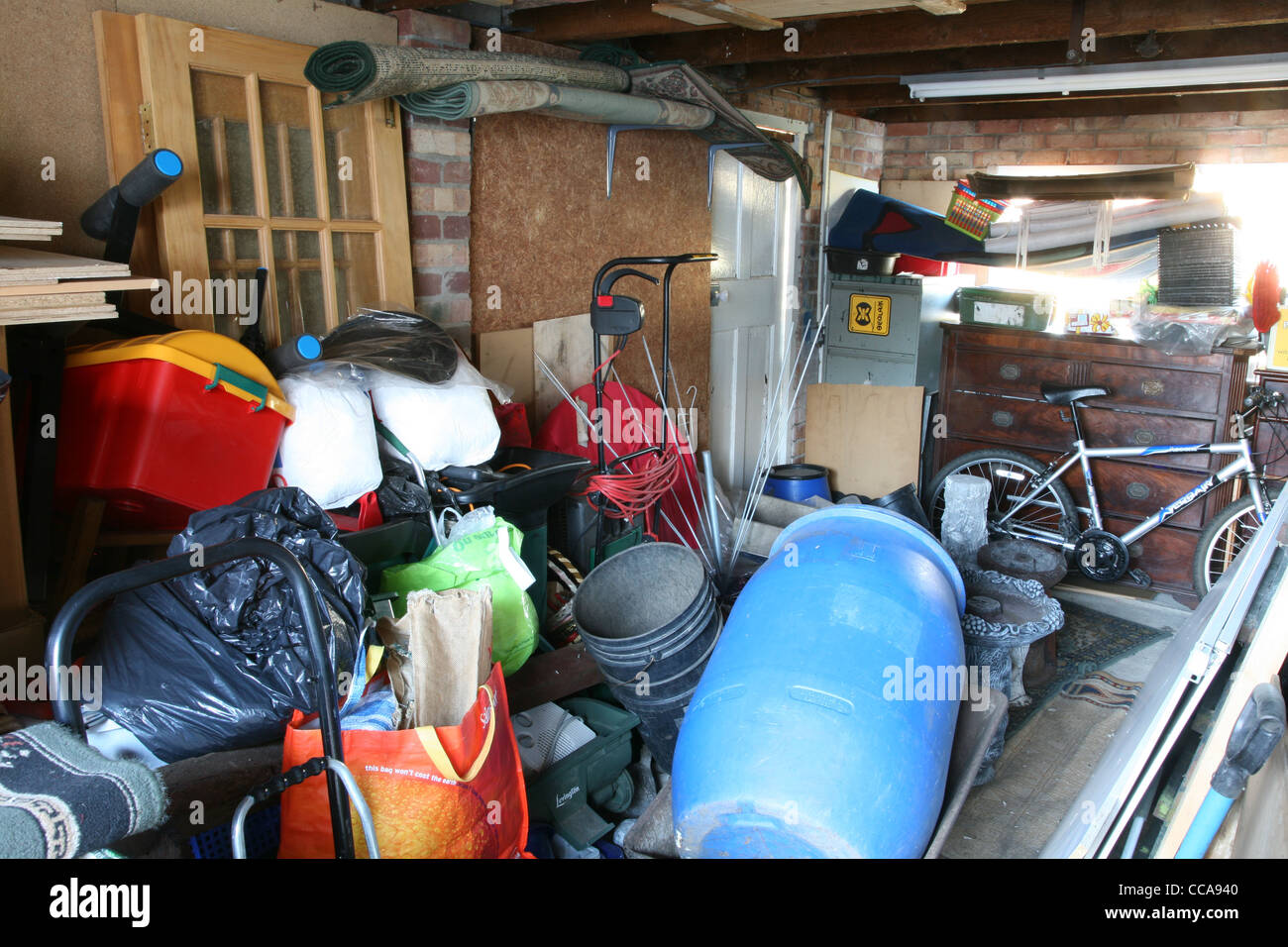 an untidy garage in need of a spring clean Stock Photo - Alamy