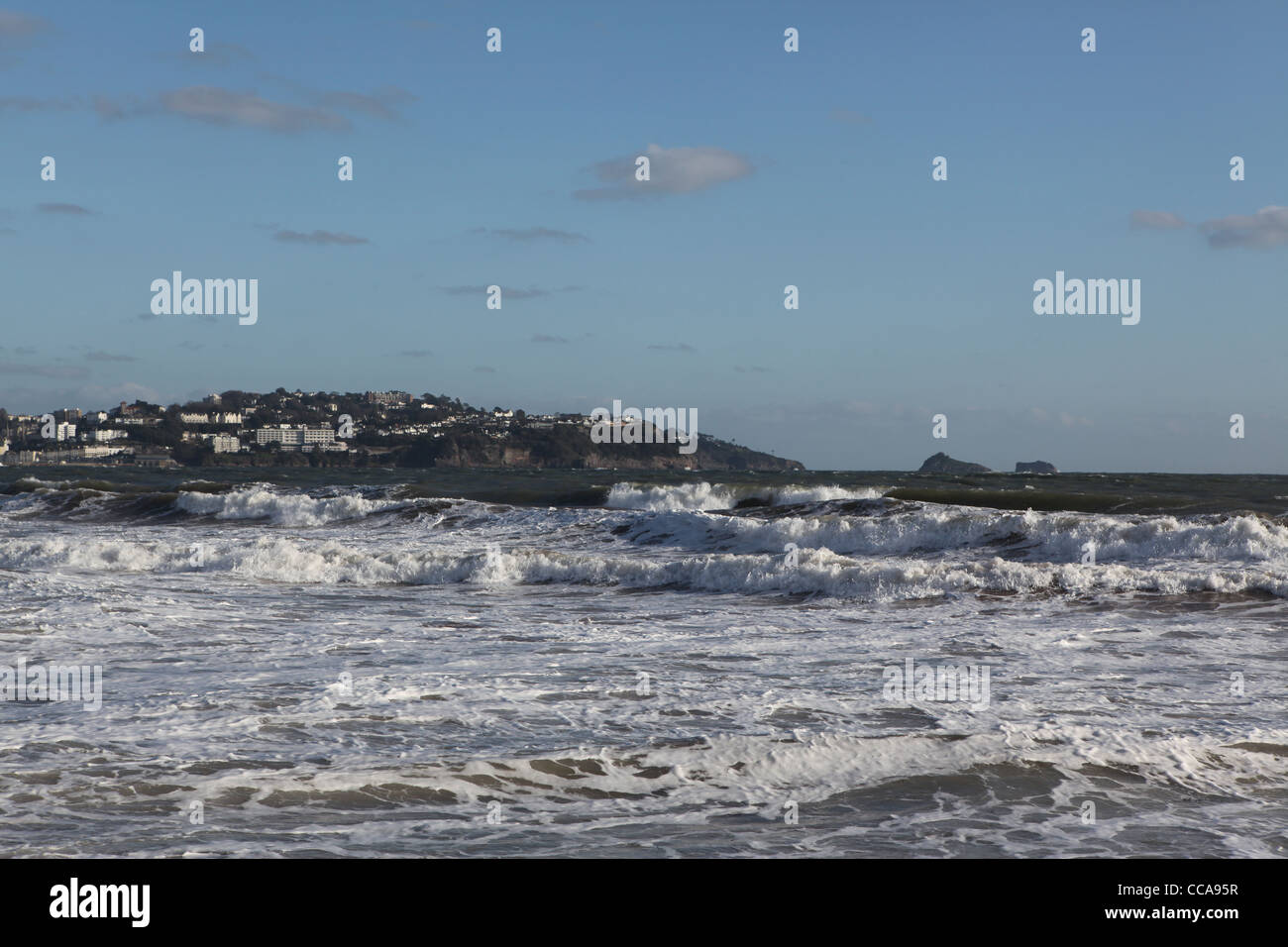 Rough seas in Torbay Stock Photo - Alamy