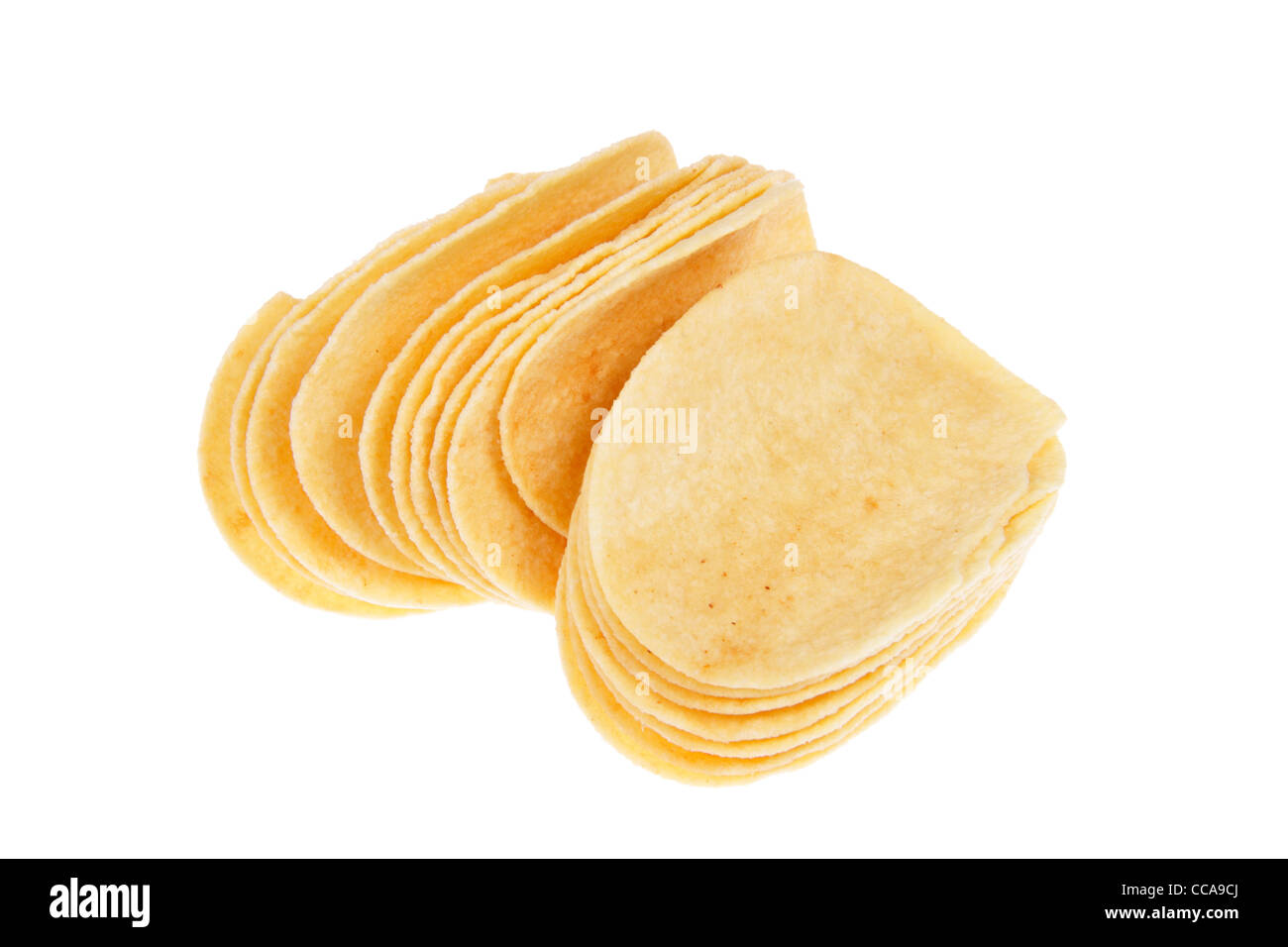 slices of potato chips, photo the white background Stock Photo - Alamy