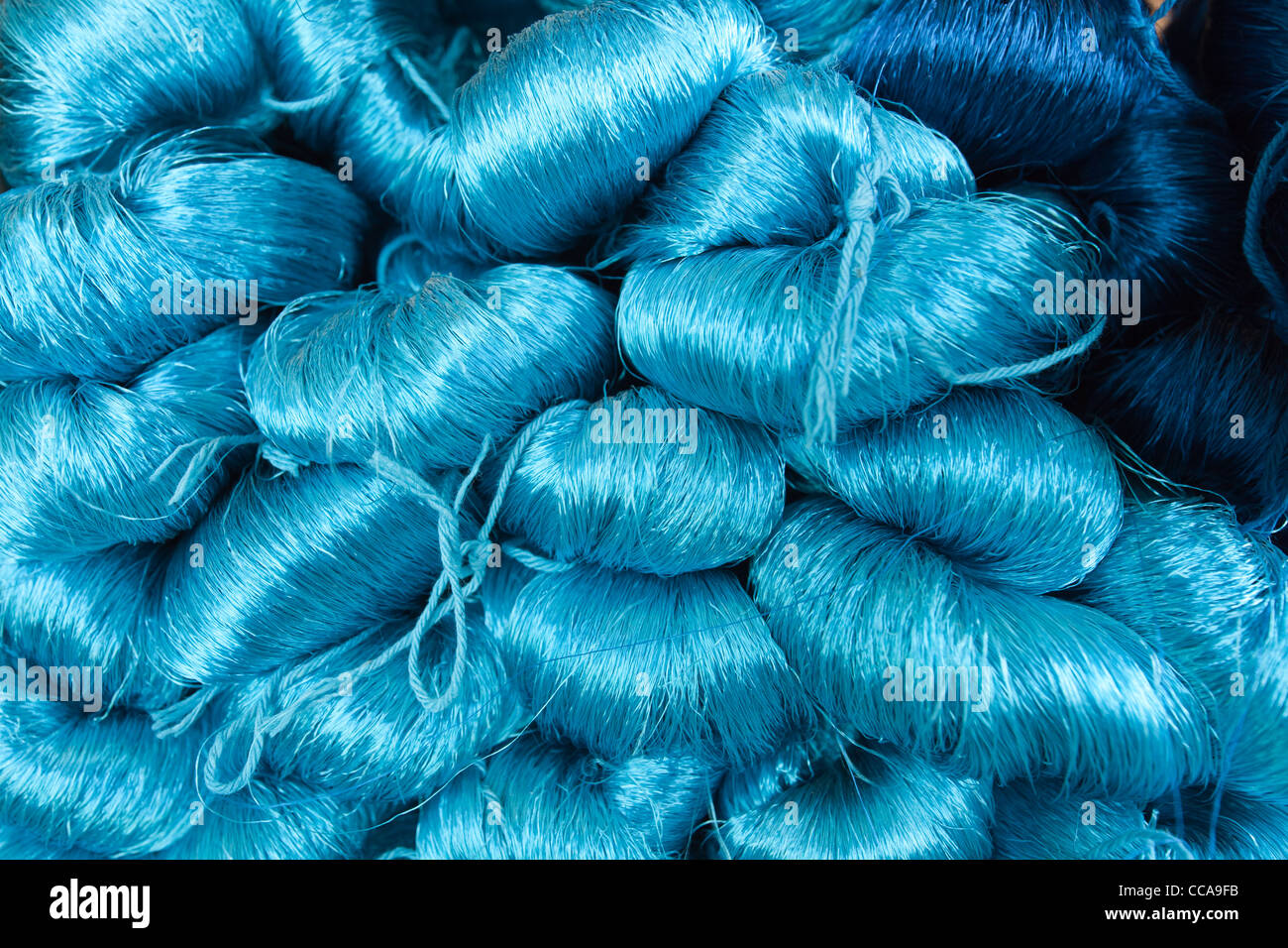 Close-up of yarn colored by nature colors ready for sale Stock Photo ...