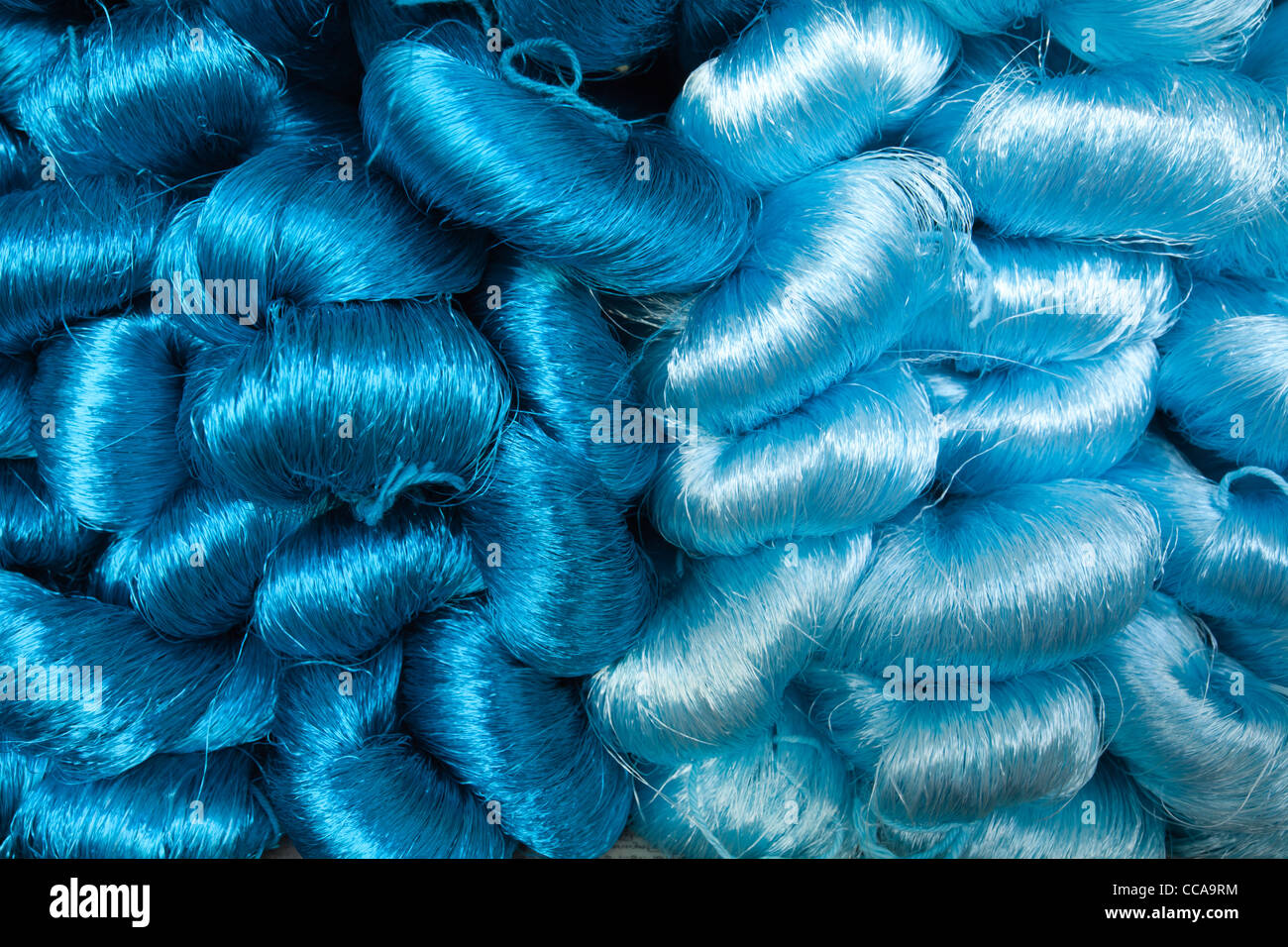 Close-up of yarn colored by nature colors ready for sale Stock Photo ...