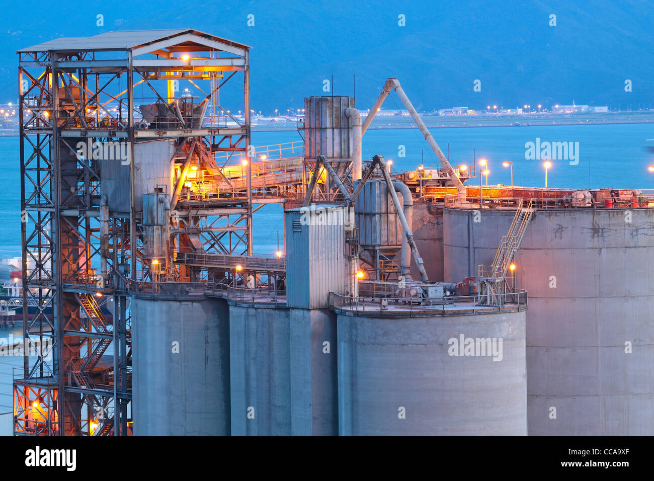 Cement Plant close up Stock Photo - Alamy