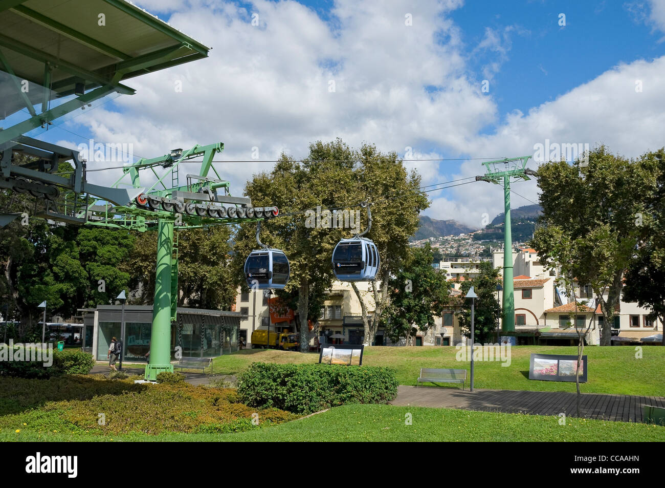 Cable car ride to Monte Funchal Madeira Portugal EU Europe Stock Photo ...