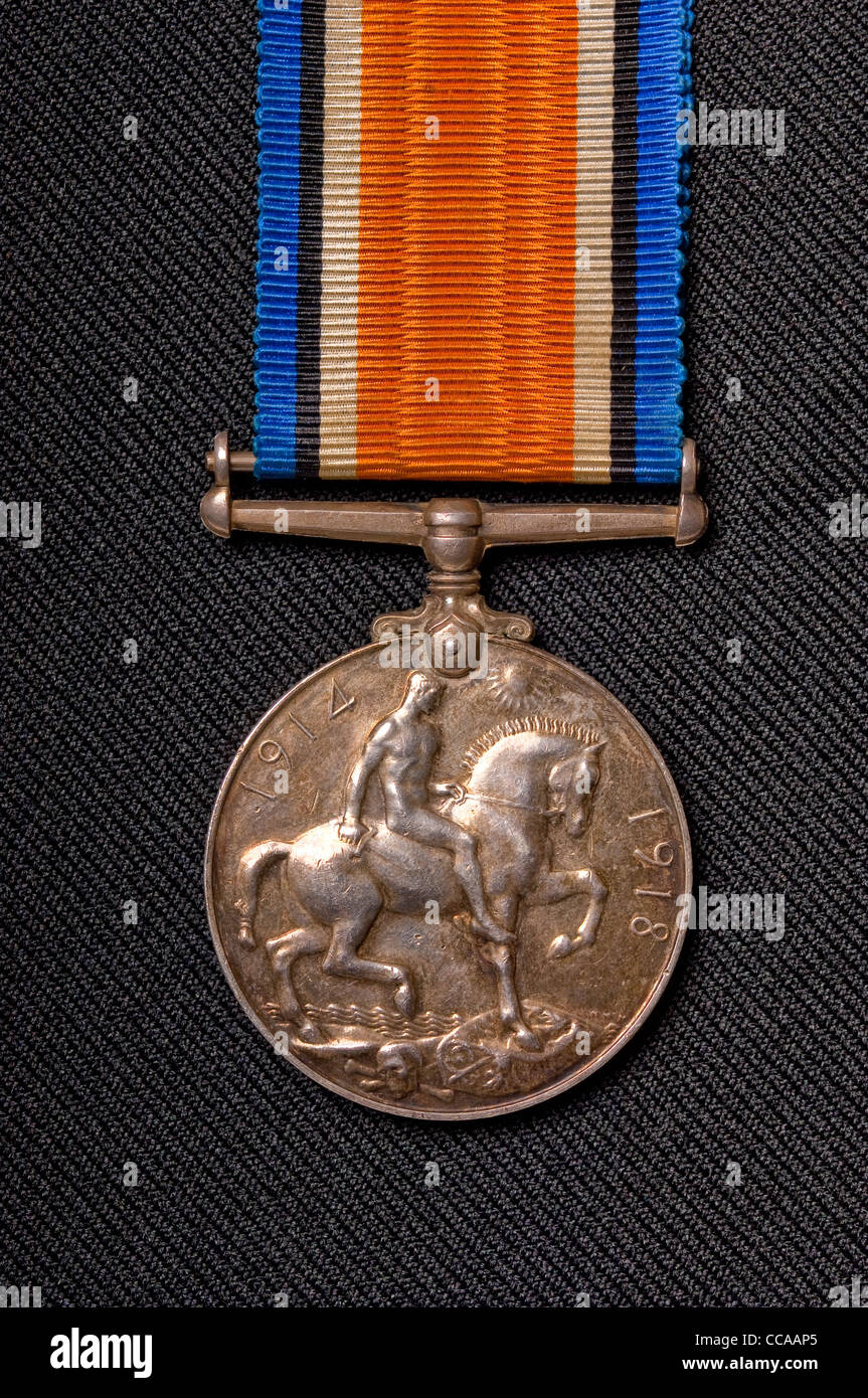 Close up of British World War 1 1914 1918 Campaign medal Military Army ...