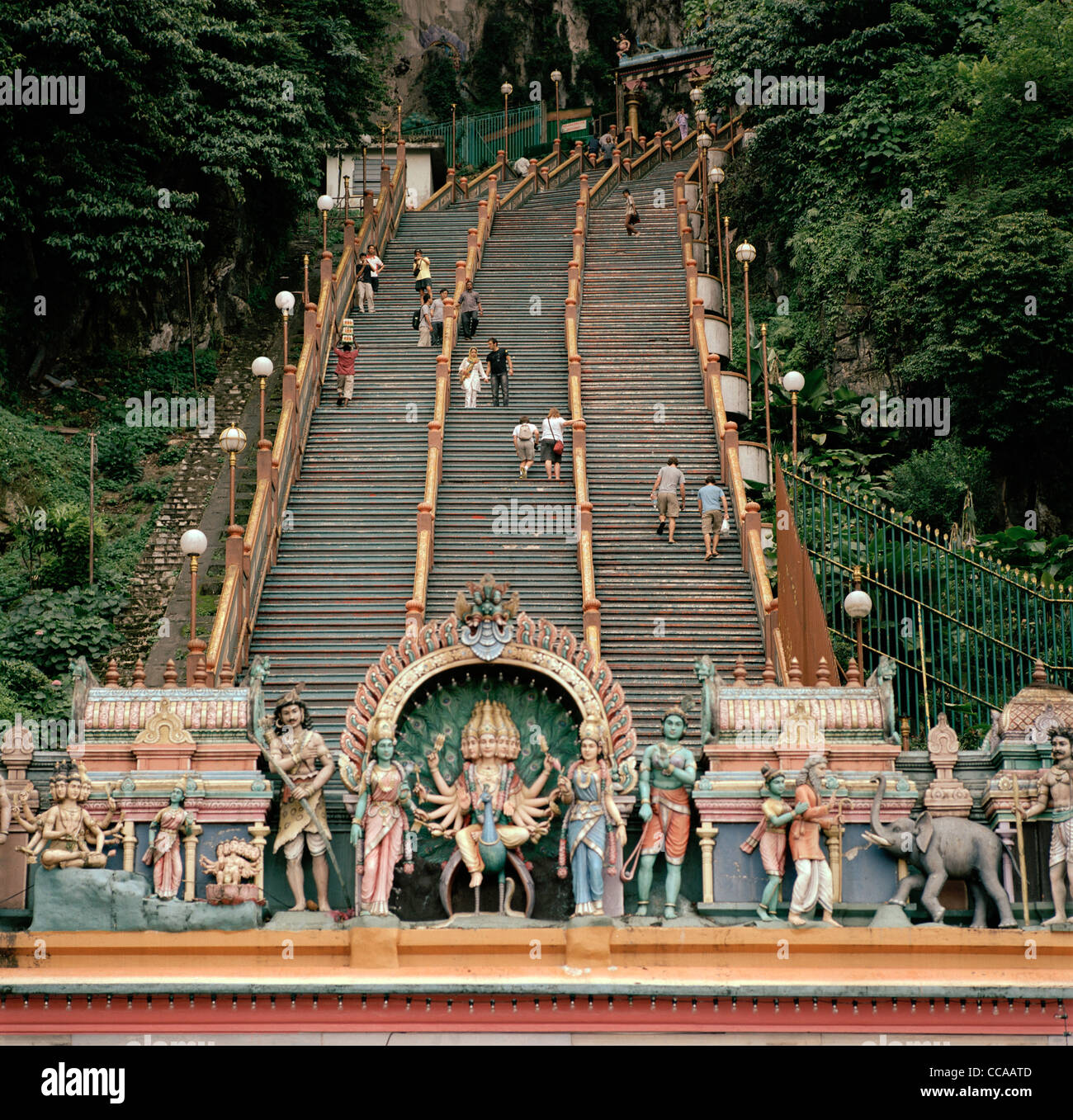Hindu temple the Batu Caves in Kuala Lumpur in Malaysia in Far East ...
