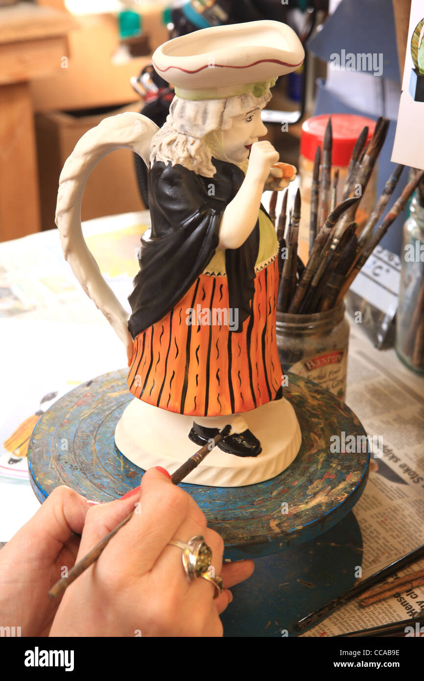 Painting Toby Jugs at Peggy Davies Ceramics in Stoke on Trent ...