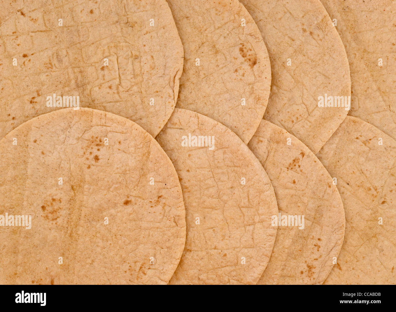 texture and pattern of overlapping wheat flour tortillas Stock Photo ...