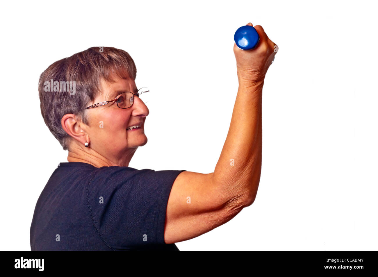 pensioner does bodybuilding Stock Photo - Alamy