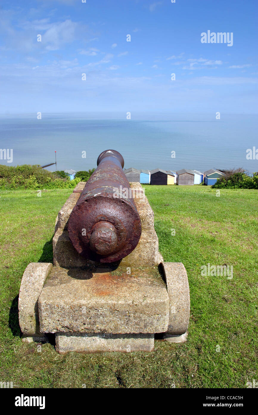 View out to sea from cannon at Marine Parade Tankerton slopes in ...