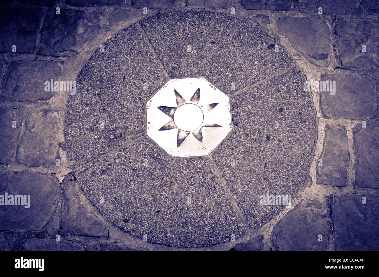 Paris Point Zero at Notre Dame Cathedral (geographical center of France ...