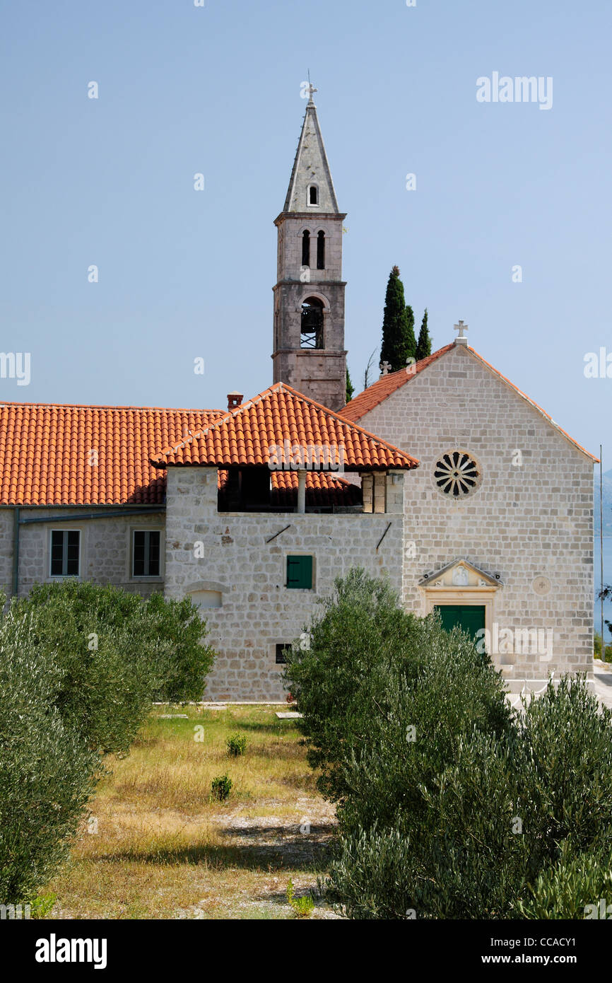Franciscan monastery (Lady of Karmen Church) near Orebic, Croatia Stock ...