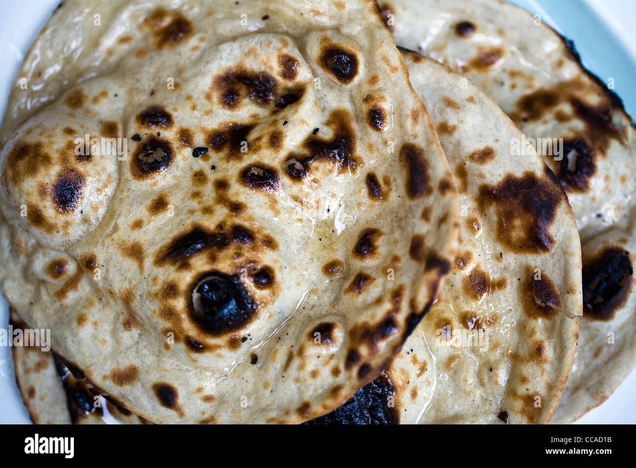 A plate of chapati bread at the Village Restaurant in Siri Fort, New ...