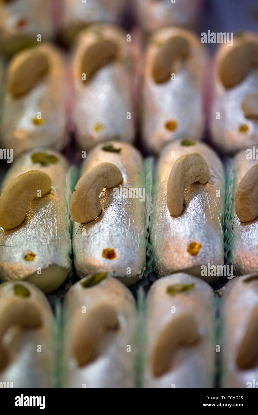 Sweets on sale at Ghantewala confectioners in Chadni Chowk, Delhi ...