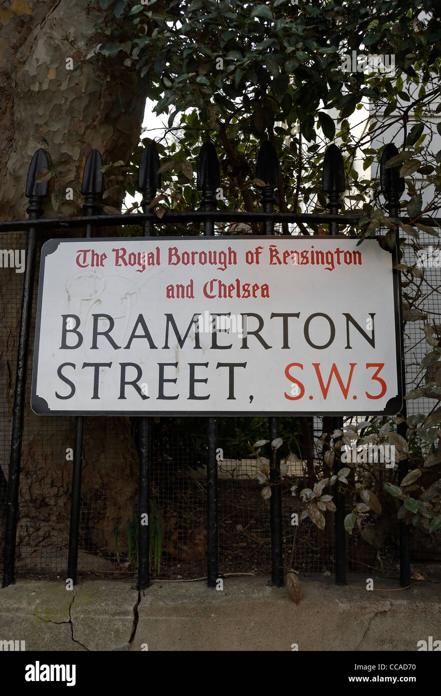 street name sign for bramerton street, chelsea, london, england Stock ...