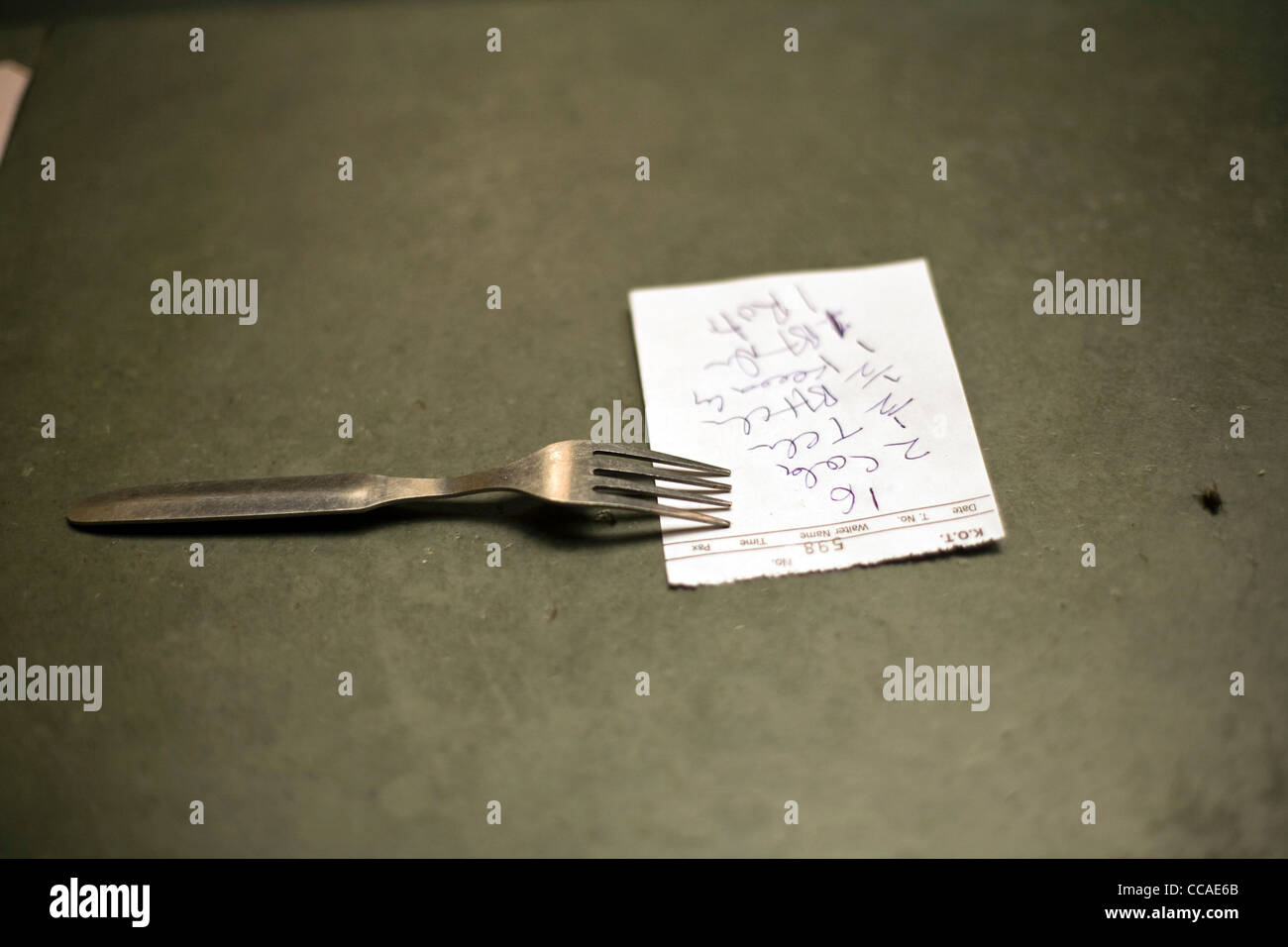 Orders written on paper chits in the kitchens at Moti Mahal Restaurant ...