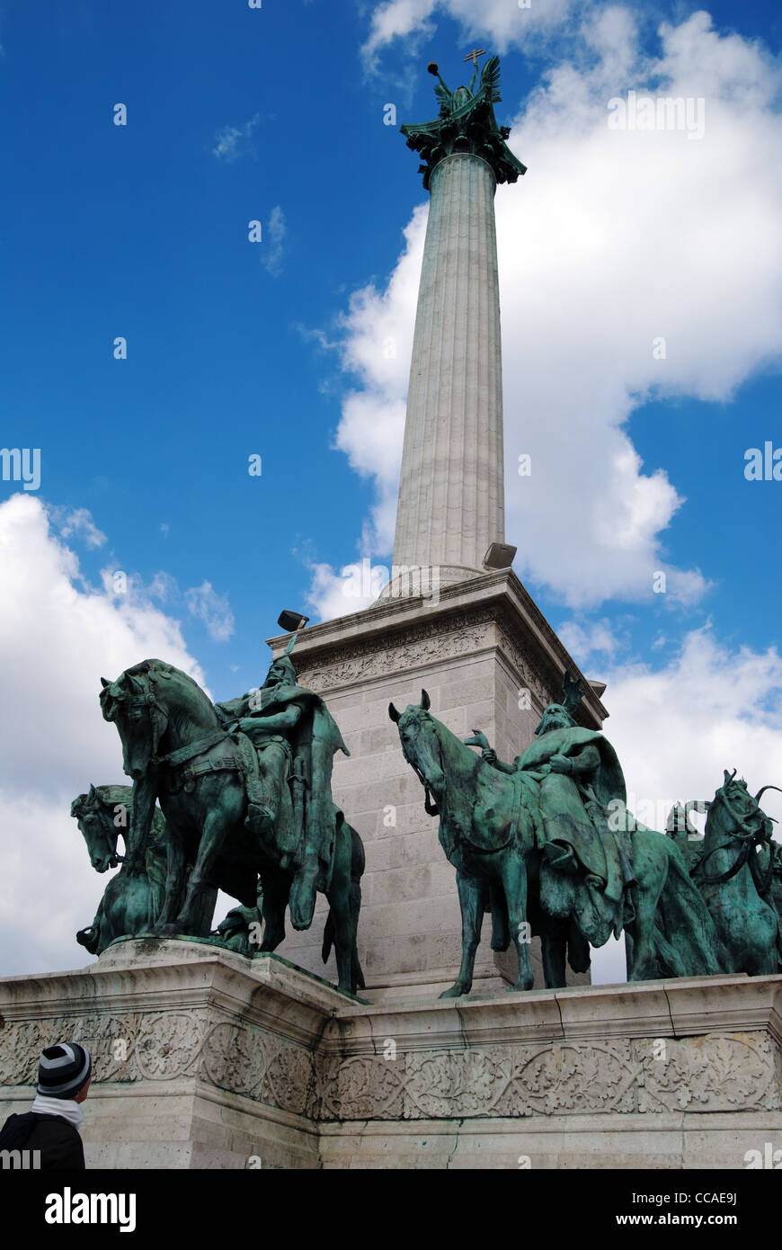 Heroes' Square with the Millenary Monument, Budapest, Hungary Stock ...
