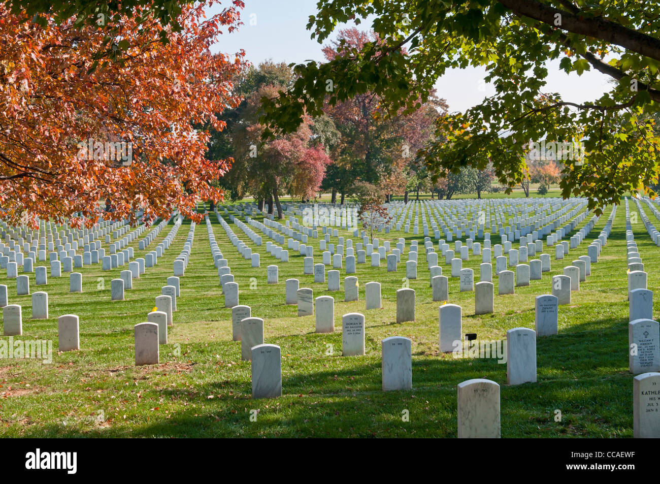 Gravestones at Arlington Cemetery, Washington DC, USA Stock Photo - Alamy