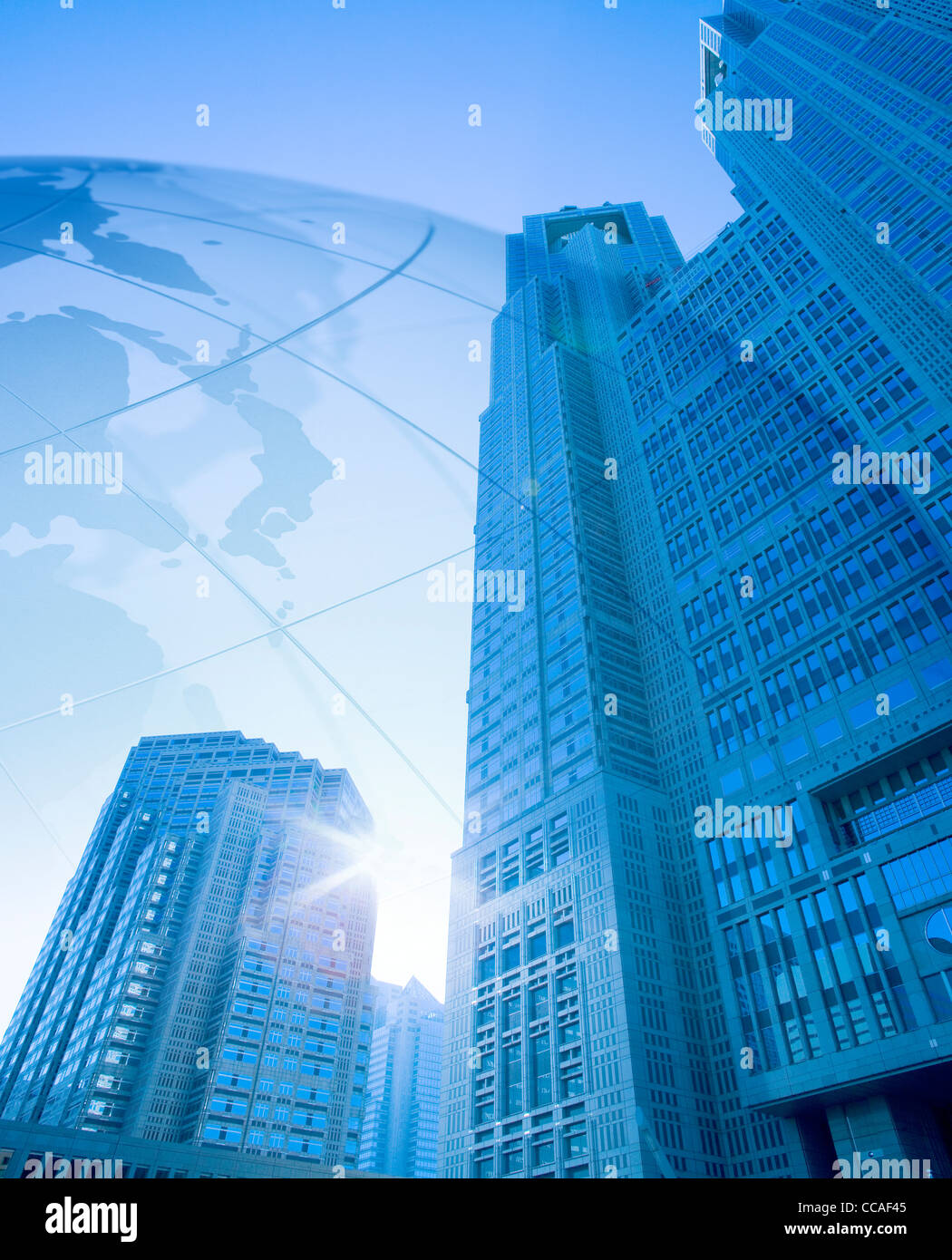 Metropolitan Government Office and Globe Stock Photo - Alamy