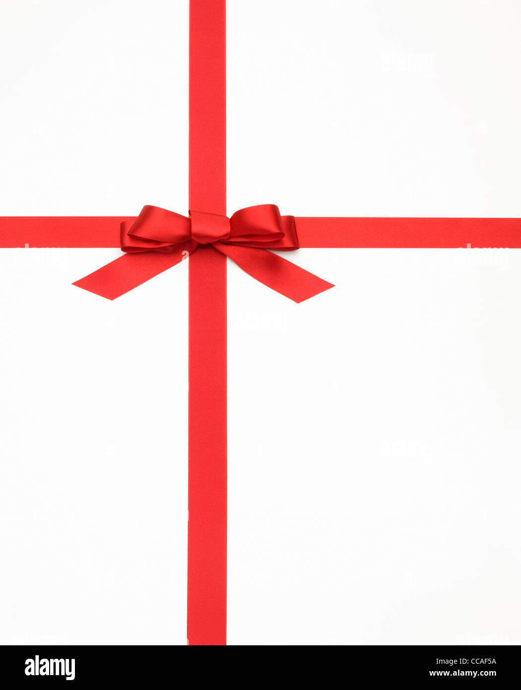 Gift with Red Ribbon Stock Photo - Alamy