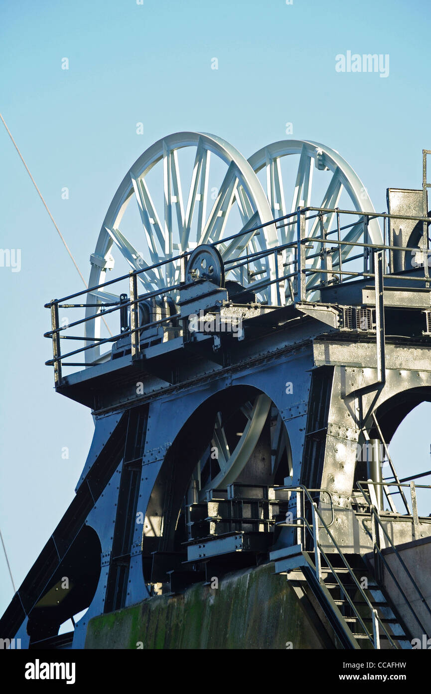 Colliery pit head winding wheel hi-res stock photography and images - Alamy